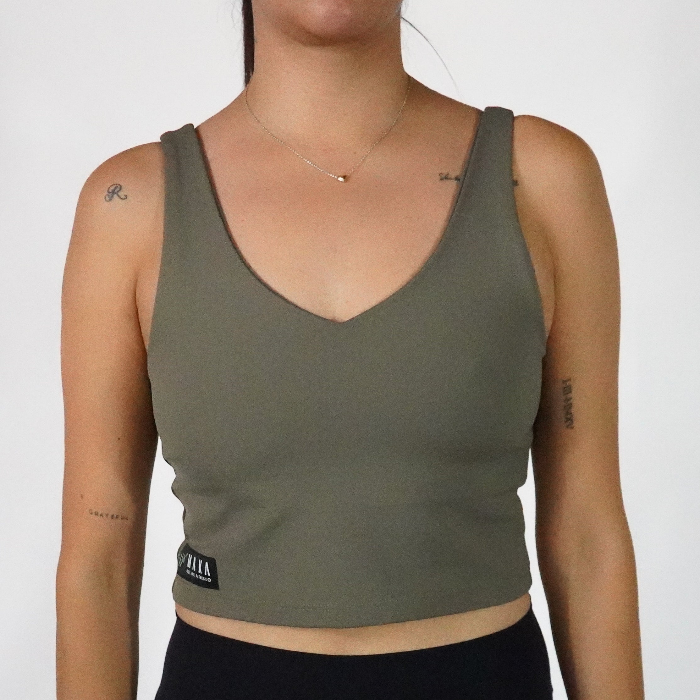 Olive- Crop Top – Maka Feel The Fitness